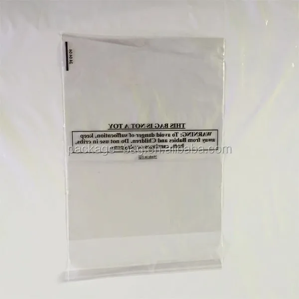 Opp Self Adhesive Warning Printing Clothes Packing Polybag - Buy ...