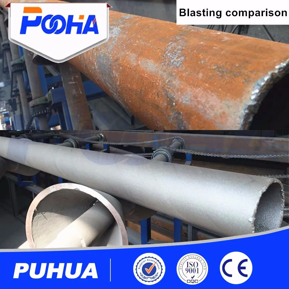 Steel Tube Shot Blasting Machine Industrial Steel Pipe Cleaning ...