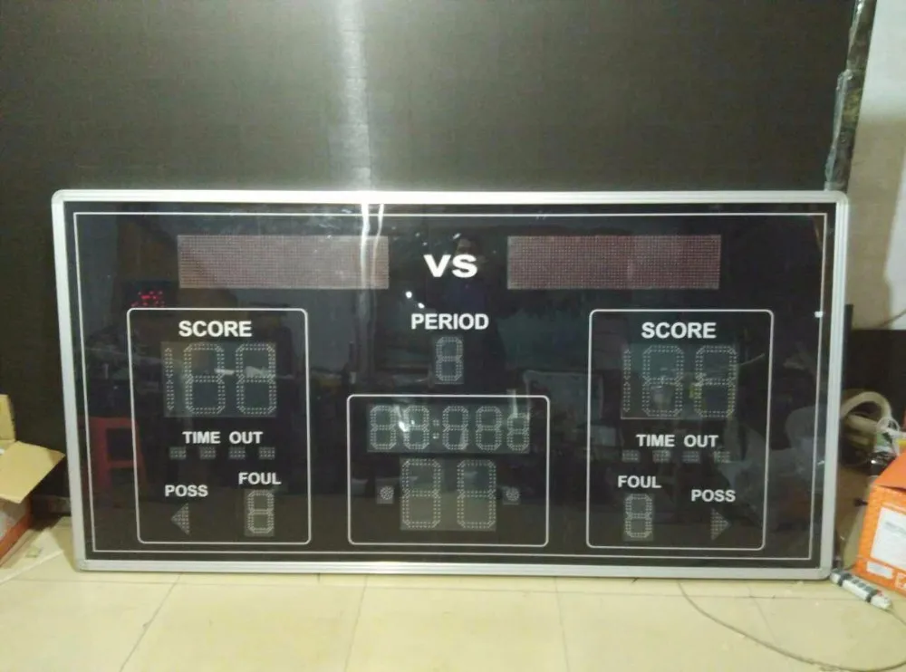 Multi-function LED Basketball Scoreboard with 24 Second Shot Clock