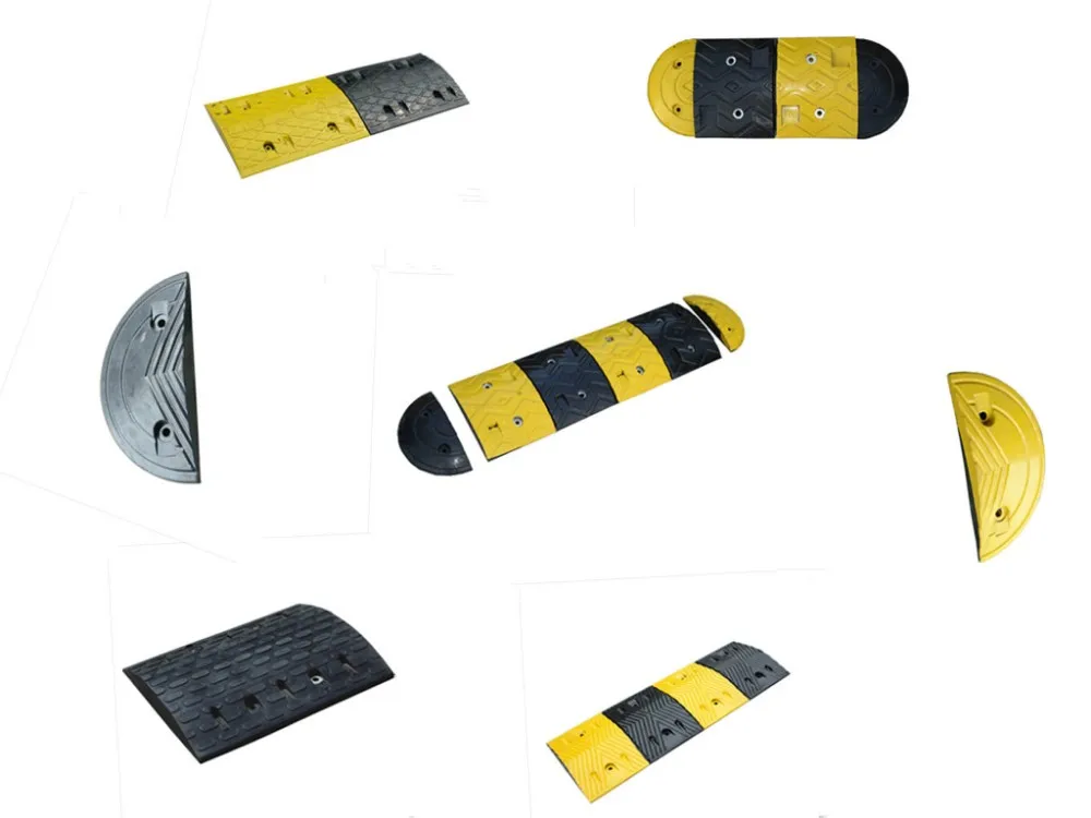 Rubber Speed Hump - Durable & Reflective Road Safety