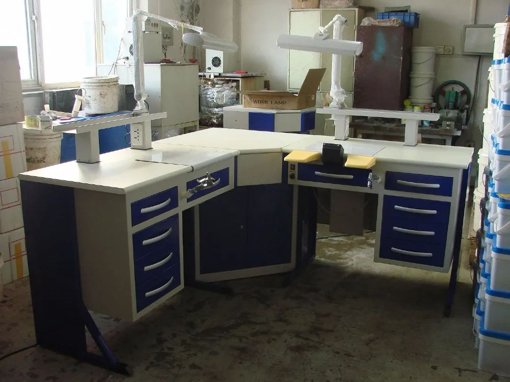 Lt-d01 90 Degree L Type Dental Lab Bench In Grey Color - Buy Dental Lab ...