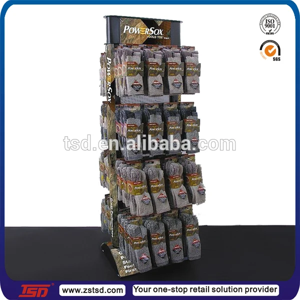 Shop Double Sided Wooden Hanging Socks Display Rack Stand,Pop Display ...