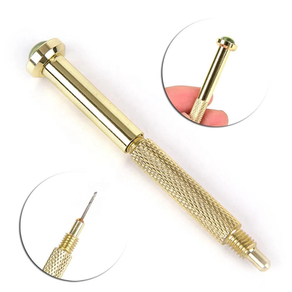 Stainless Steel Nail Art Hand Dangle Drill Hole Maker Dotting Pen Uv ...