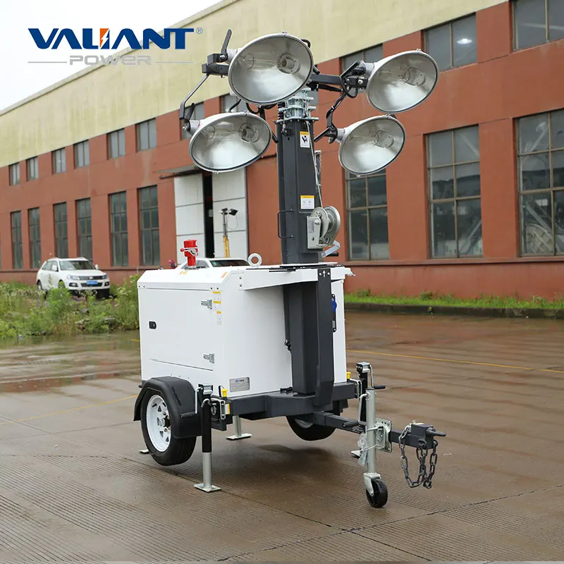 Mobile Light Tower Diesel Generator With Telescopic Mast - Buy Mobile ...