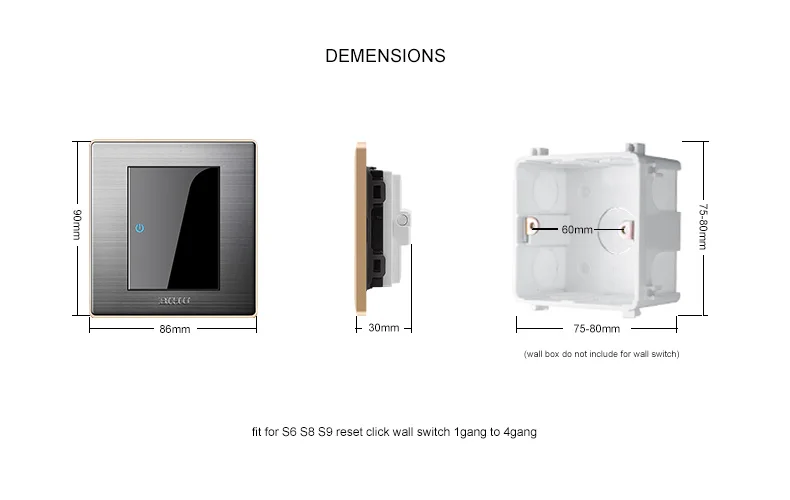 Wholesale Tack Click Button 1gang 1way Electric Light Switches Board ...