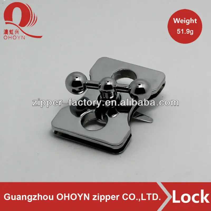 Custom Private Printed Bag Clip Lock Fashion Hardware Light Gold ...