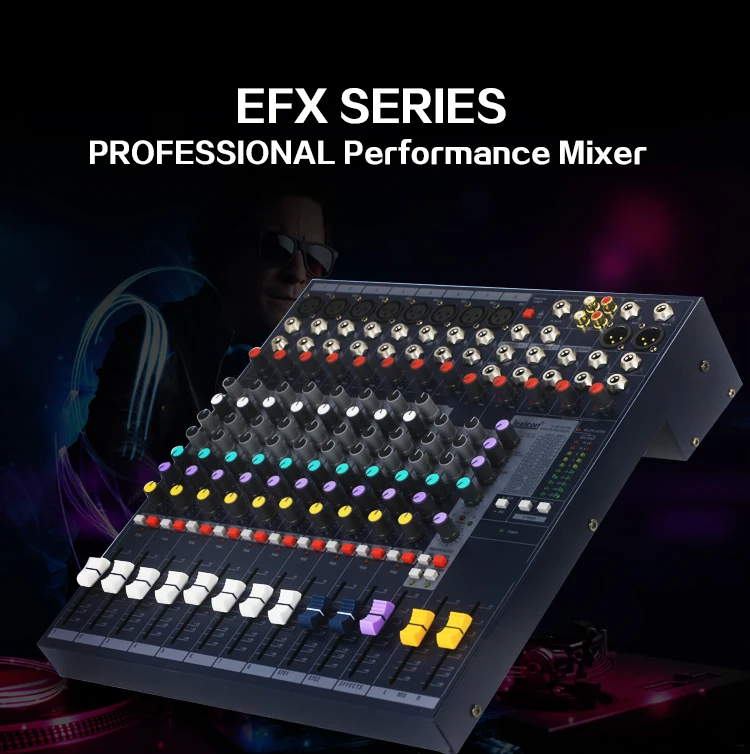 Professional 8 Channel Stereo Audio Mixer - Buy Professional Audio ...