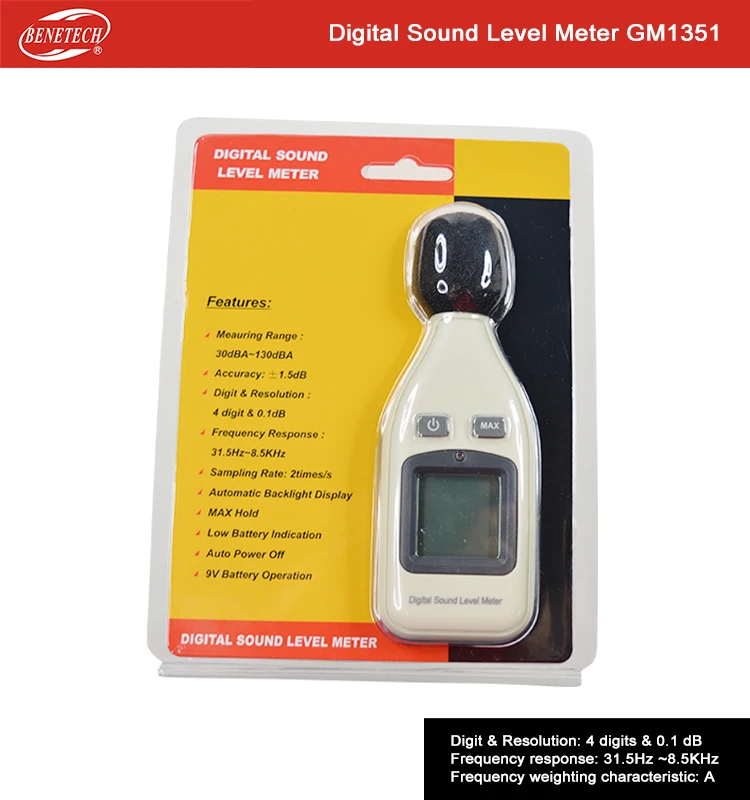 Modern And Compact Digital Sound Level Meter 30~130 Dba Office Sound ...