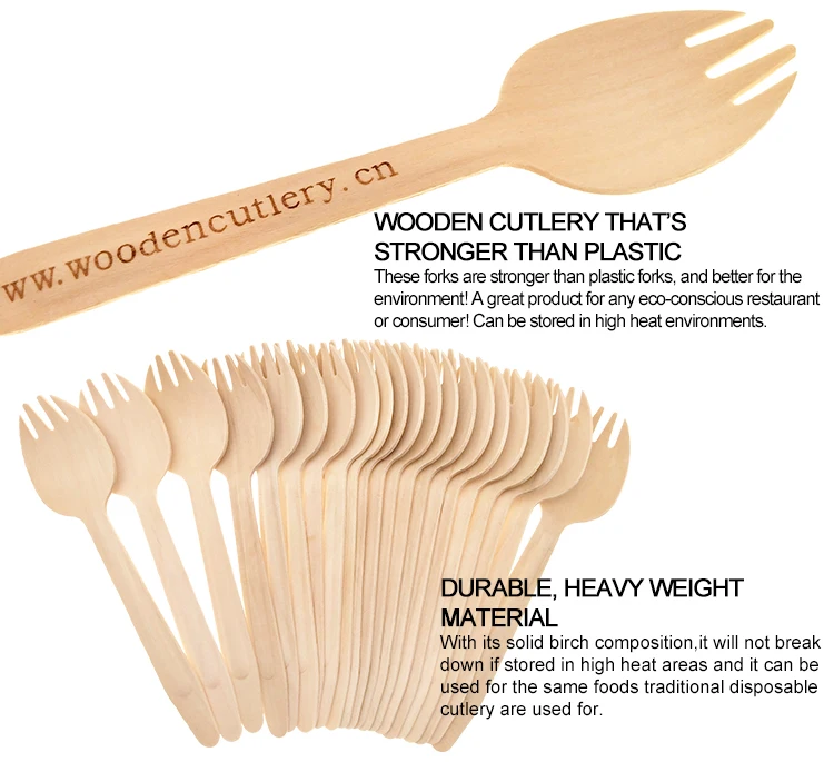 Bulk Biodegradable Birch Wood Compostable Disposable Wooden Spork - Buy ... Bulk Biodegradable Birch Wood Compostable Disposable Wooden Spork - Buy ...