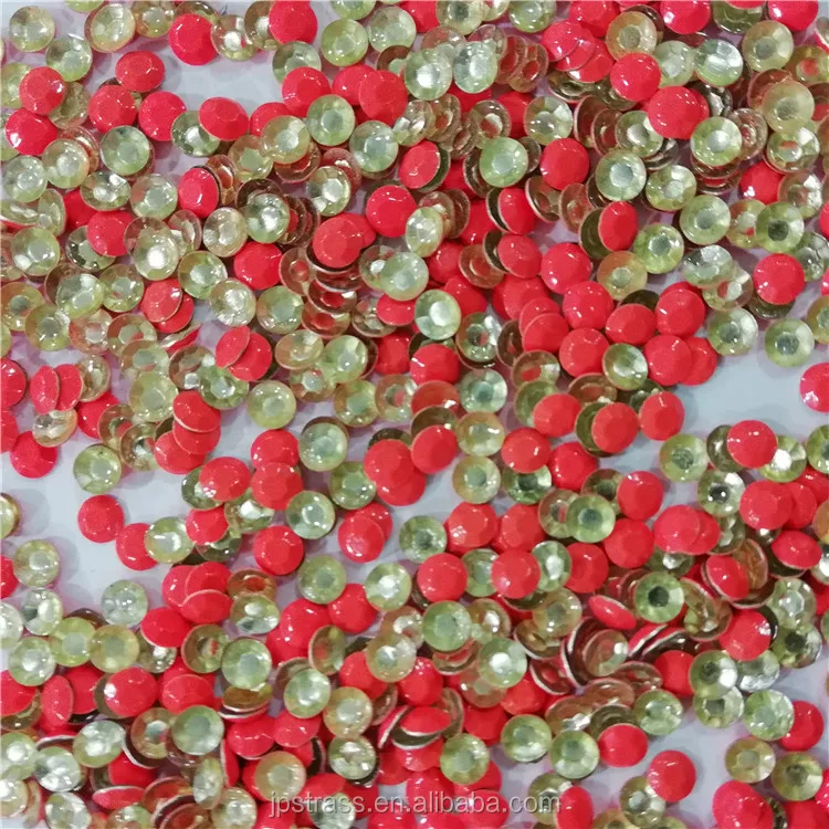 4mm Korean Gold Neon Color Hot Fix Rhinestud ; Iron On Korean Octagon ...