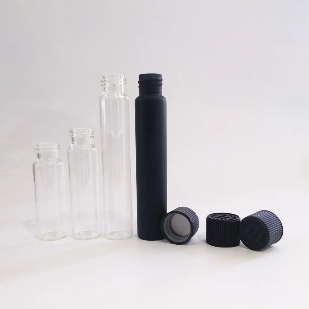 Matte Black Child Proof Tube Custom Printed Logo Single Clear Pre-roll ...