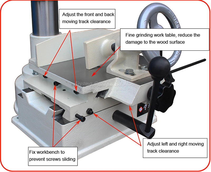 750w Carpentry Groover Woodworking Mortising Machine Drilling Hole ...