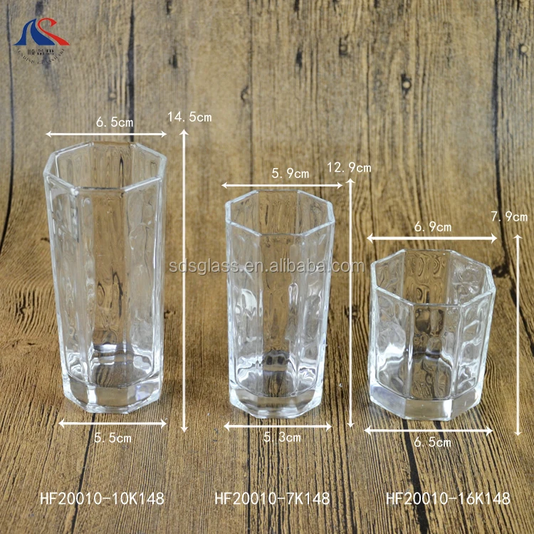 Wholesale Luminarc Octagonal Short Straight Glass Water Cup Rock ...