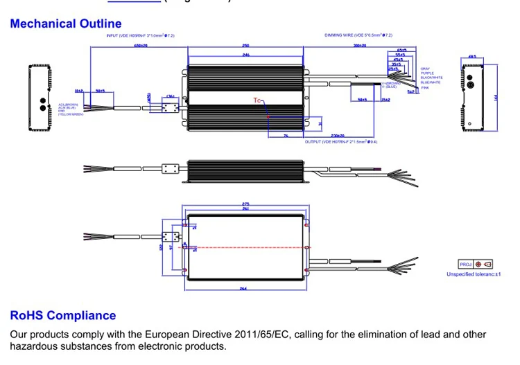 Inventronics 600W LED Driver - Dimmable, Efficient, Reliable