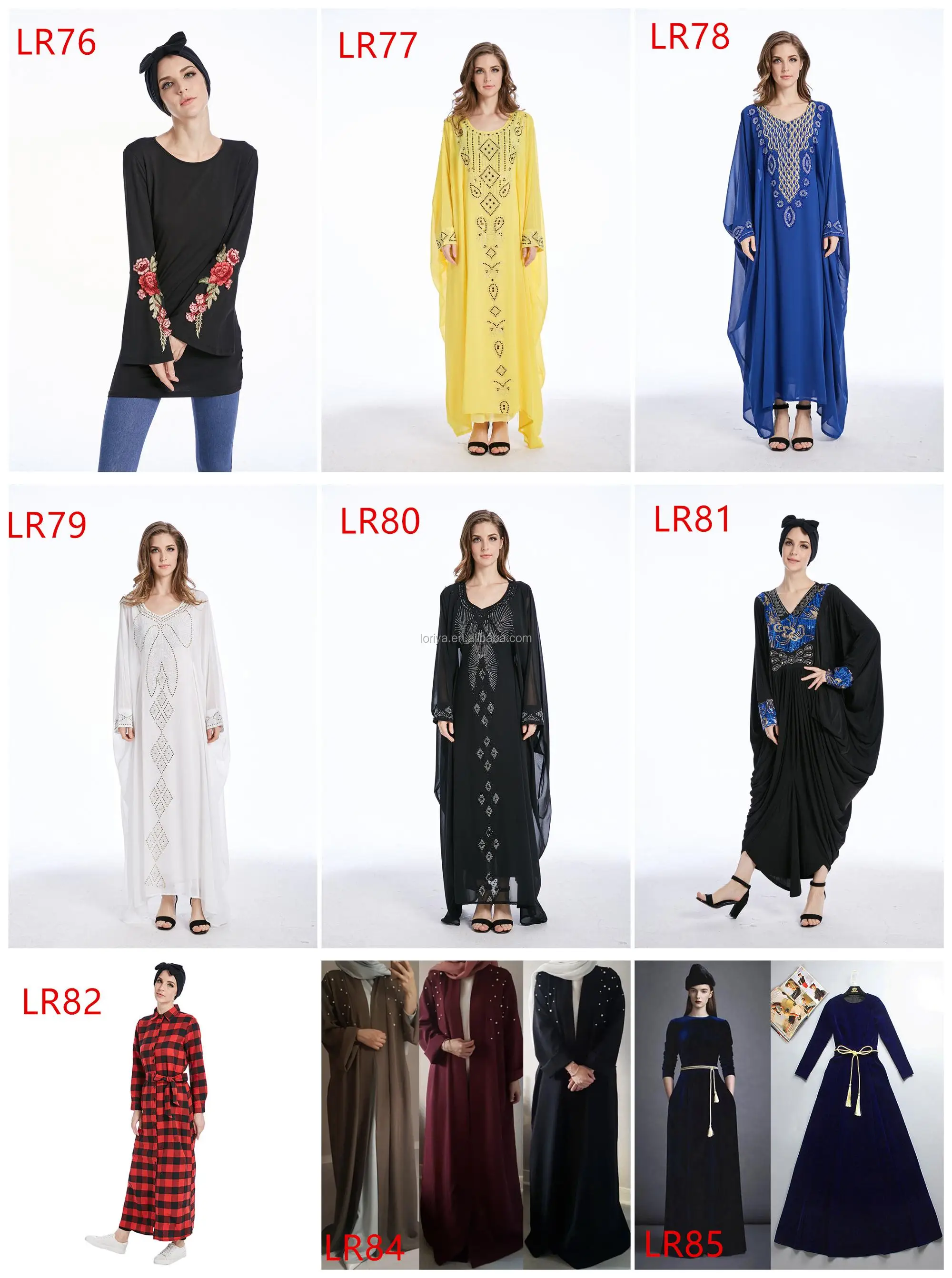 Dubai Abaya Models: Islamic Kimono Sleeve Open Abaya & Latest Burqa ...