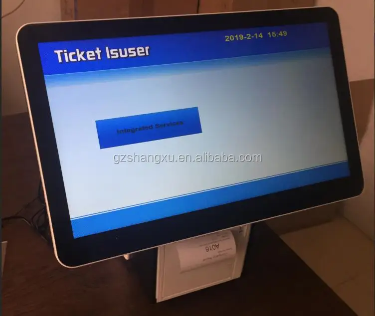 15.6 Inch Desktop Table Queue System - Efficient Ticket Dispenser