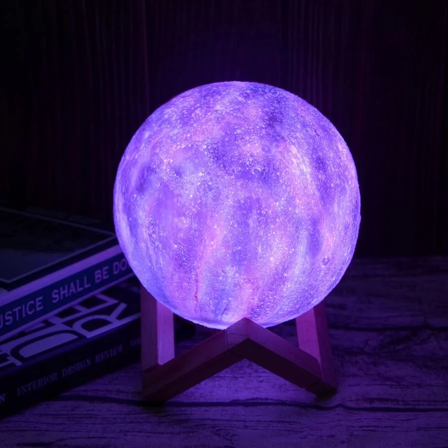 5.9in 15cm 16colors 3d Rechargeable Lunar Mars Jupiter Led Starlight ...
