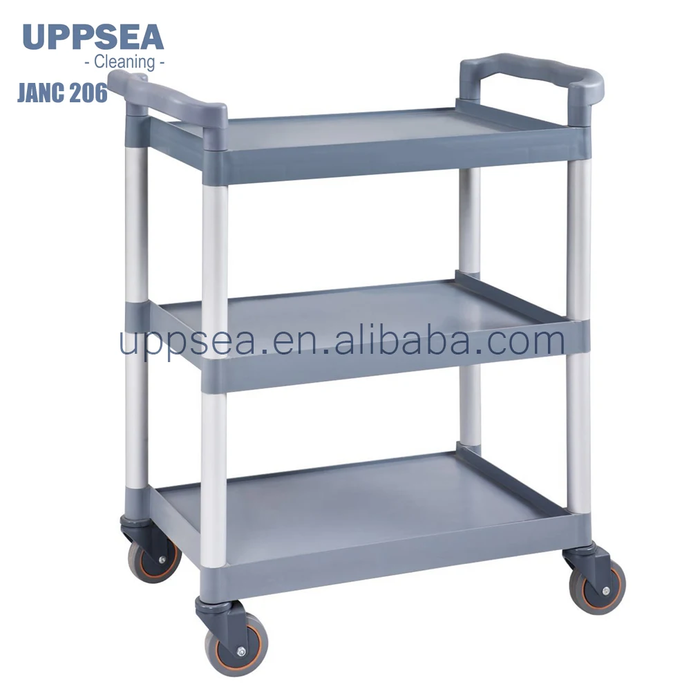 3-tier Hotel Service Cart - Versatile Utility Trolley