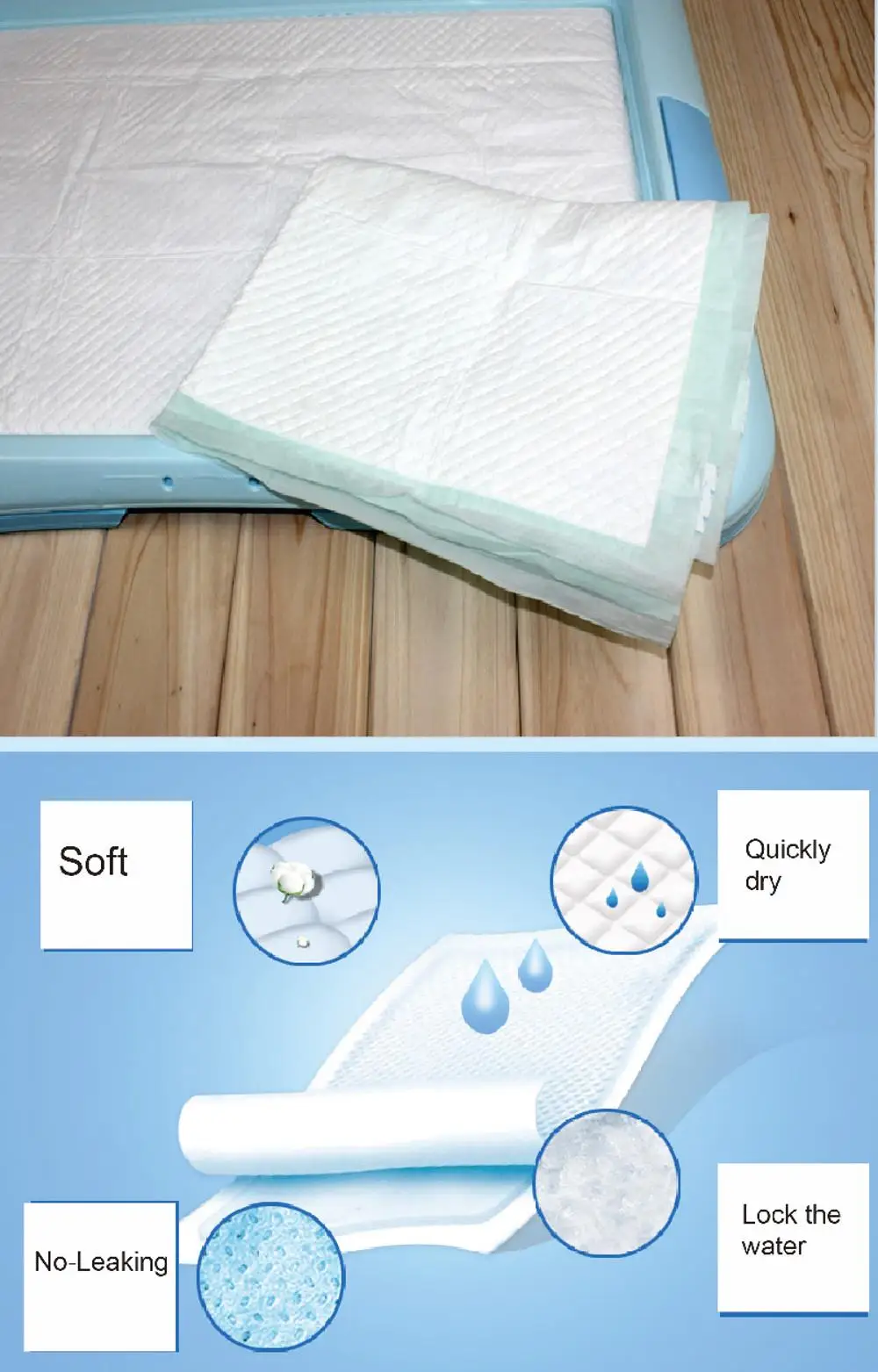 Disposable Medical Operation Pad,Impermeable Nursing Bed Pads Embossed ...
