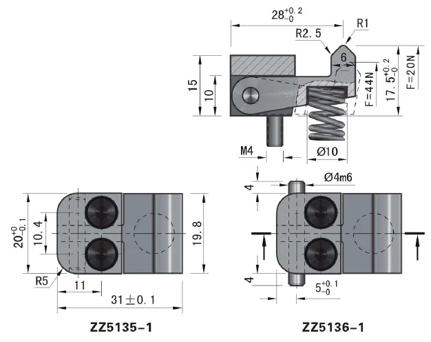 DME Injection Mold Slide Retainer MRT 10M MRT 20M MRT 40M
