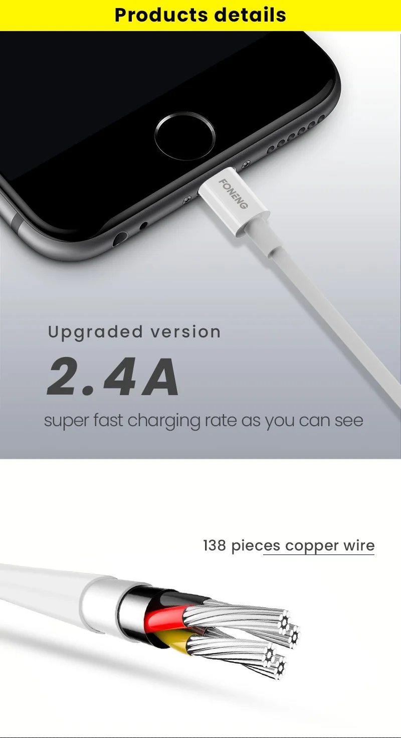 Foneng Global Agent Original Mobile Phone Fast Charging Usb Data Cable ...