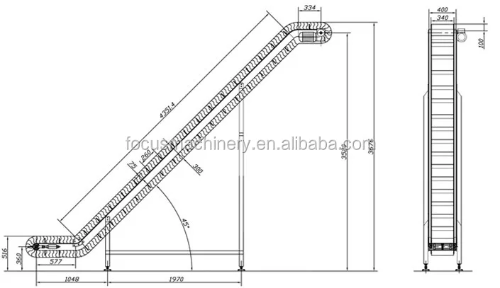 304 Stainless Steel Skirt Side Guide Conveyor - Durable & Efficient