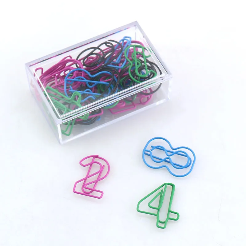 Novelty Assorted Color Number Shaped Paper Clip - Buy Number Paper Clip ...