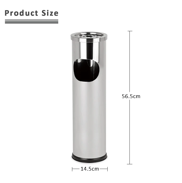 Stainless Steel Ashtray Storage Dustbin - Sustainable & Durable