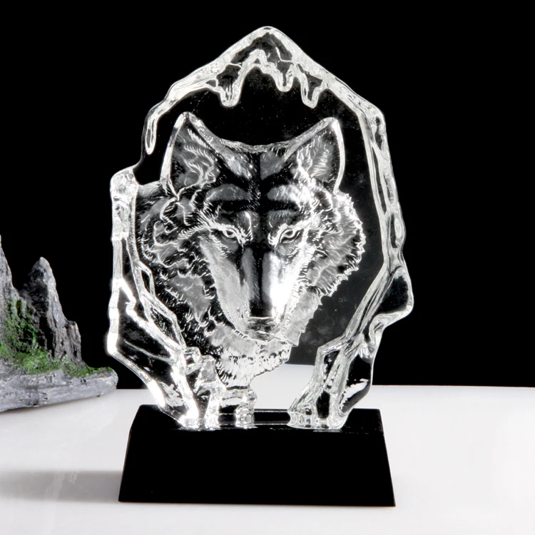 Customized Iceberg Wolf Head Animal Trophies by Pujiang Jinghua