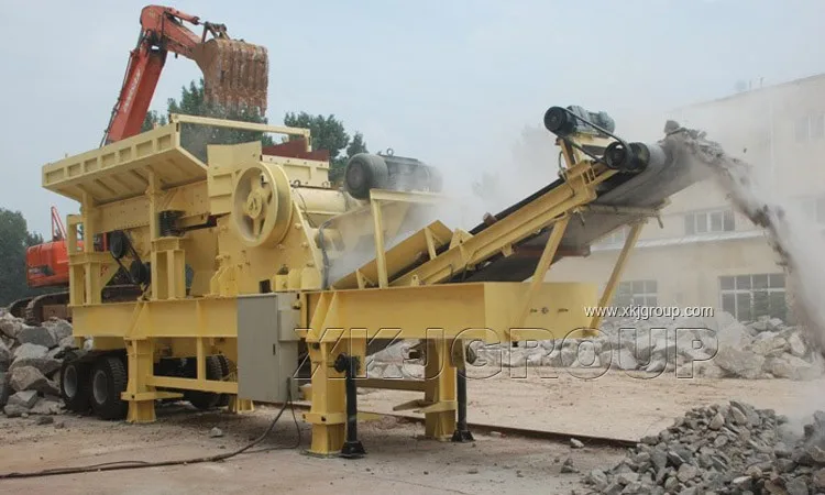 2017 china new design wheel mobile crushing station, Mobile impact ...