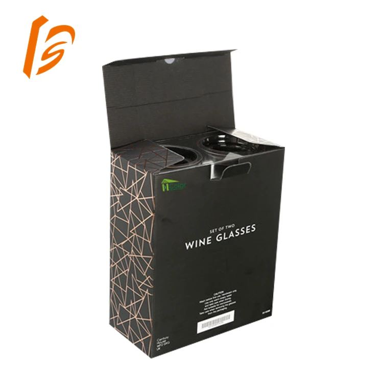 Foldable Wine Glass Cardboard Gift Box - Recycled Materials