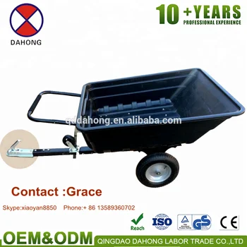 10 Cubic Foot Garden Tipcart Poly Tipper Cart Atv Dump Trailer With ...