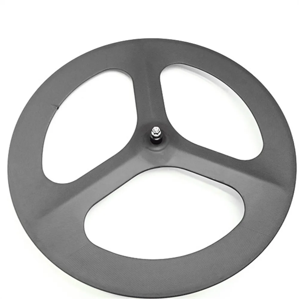 Carbon 3 Spoke Wheel Road /track/fixed Gear Carbon Wheels 700c Clincher ...