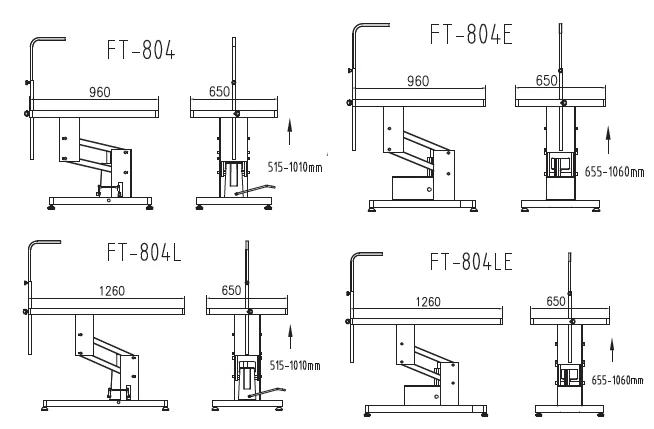 Shernbao FT-804/804L Hydraulic Lifting Grooming Table for Dogs