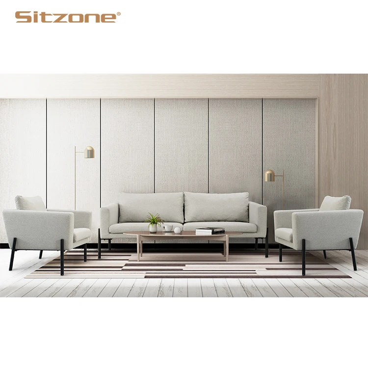 S107-1 Leather Sofa Set for Small Office - Stylish & Durable