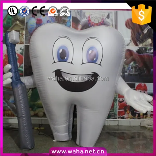 Inflatable Tooth Shaped Decorations - Durable & Versatile
