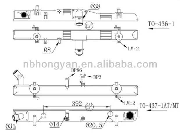 Hiace Gas Oe 1640075470 塑料散热器水箱 - Buy 散热器水箱，塑料散热器水箱，hice 气体塑料柜 Product ...