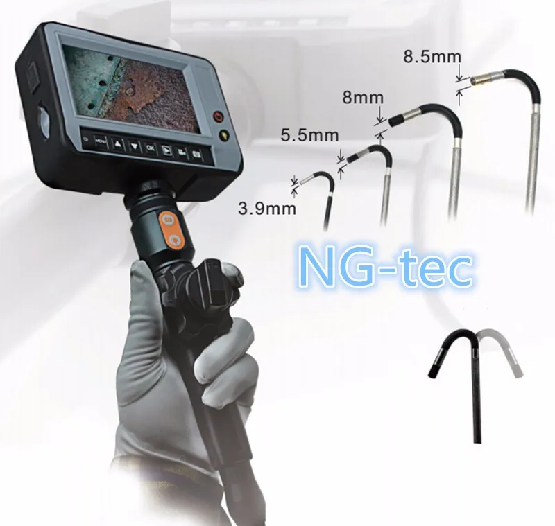 2way Waterproof Articulating Flexible Snake Scope Automotive Borescope ...