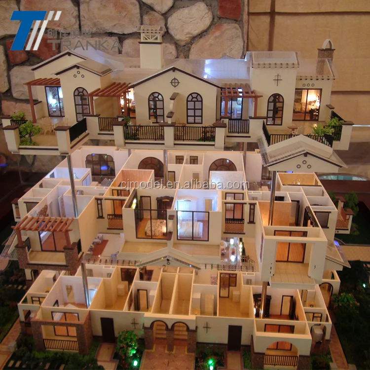 Villa House Building Model for Real Estate Construction