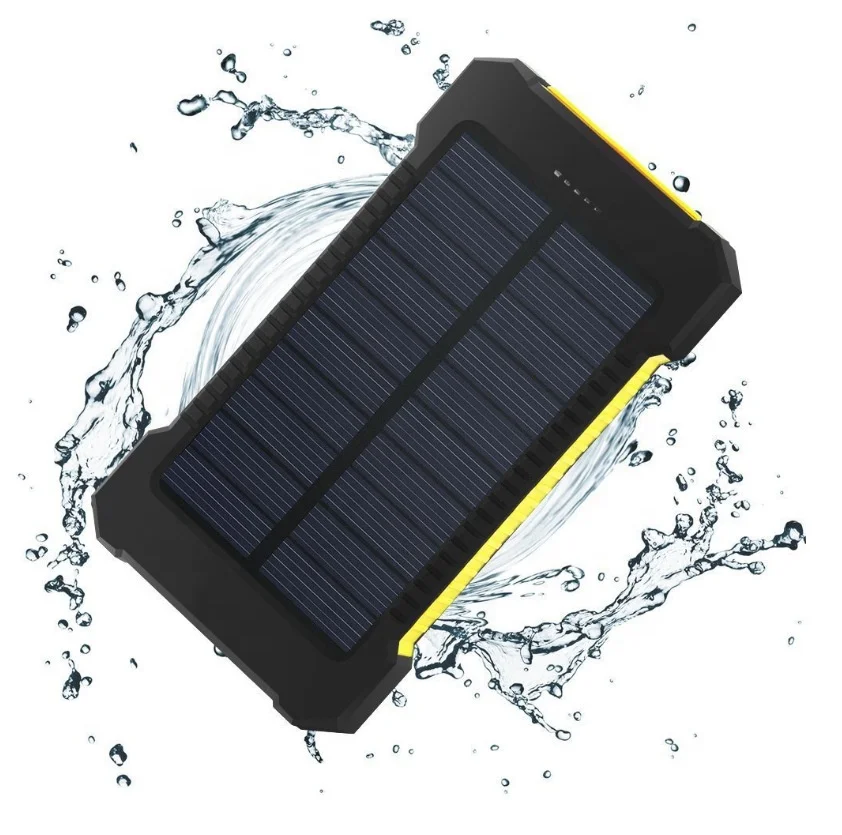 Outdoor Waterproof Solar Power Bank 8000mah Portable Charger Extra ...