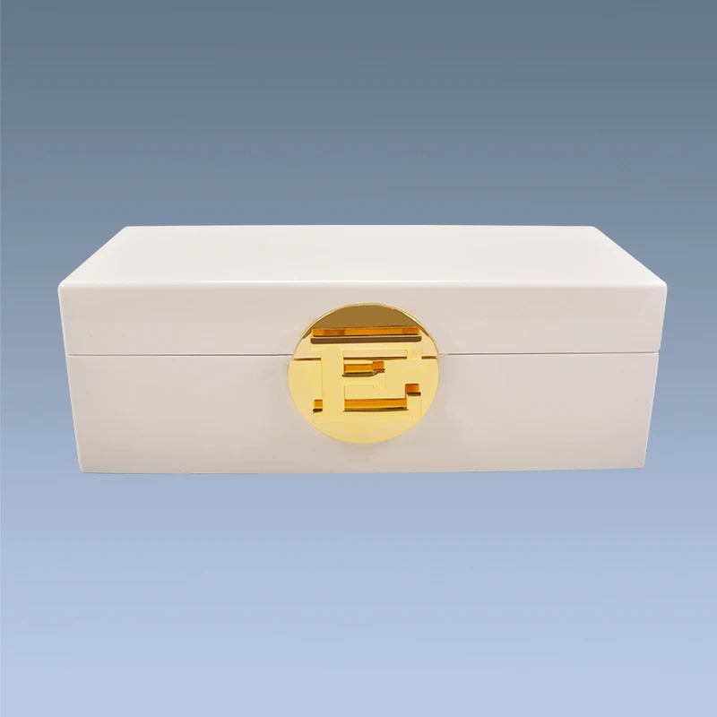 Custom High Glossy Luxury White Lacquer Wooden Packaging Box - Buy ...