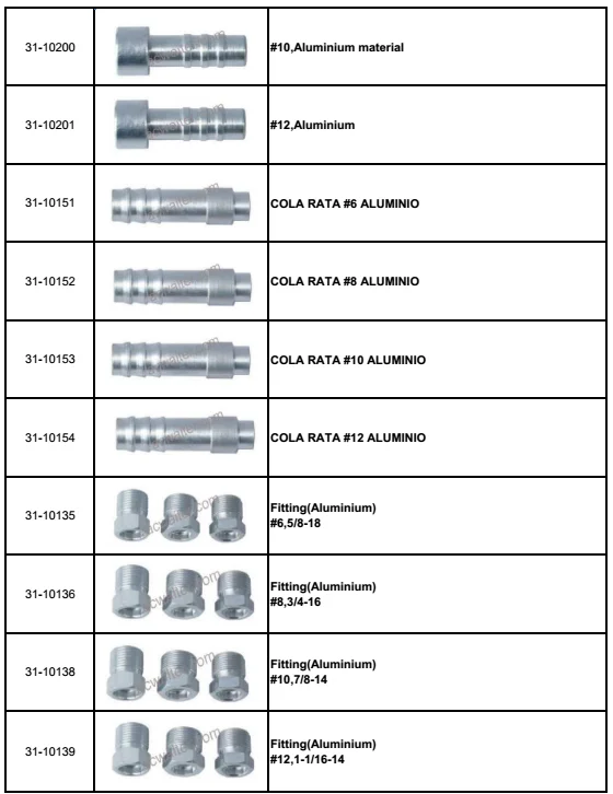 Air Conditioning Fitting - Auto AC Fitting Aluminium/iron