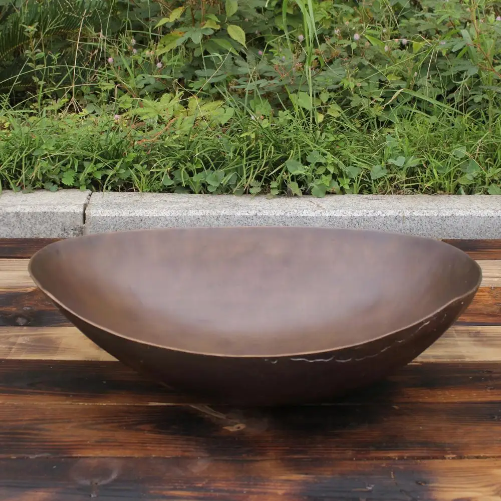 The Handmade Light Coffee Color Vessel Basin Sink / Bronze Casting Sink ...
