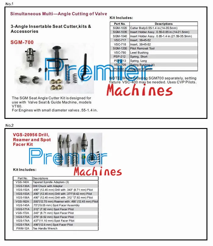 VSB-60 Valve Seat Cutting Boring Machine - Premier Machines