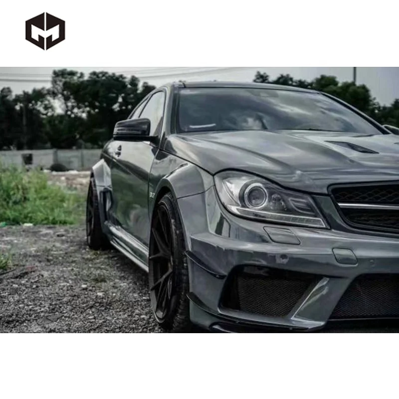 Portion Carbon Black Series Wide Body Kit for Mercedes W204 C63 AMG ...