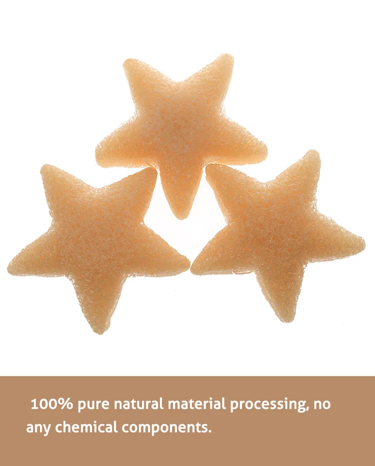 Lovely Star Shape Washable Sponge For Baby Facial Clean Body Bath ...