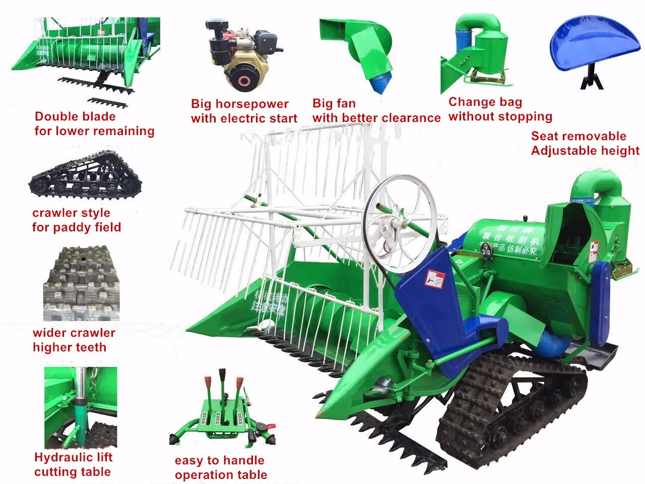 Made In China Hot Selling Best Price Rice Harvester Machine Mini Rice ...