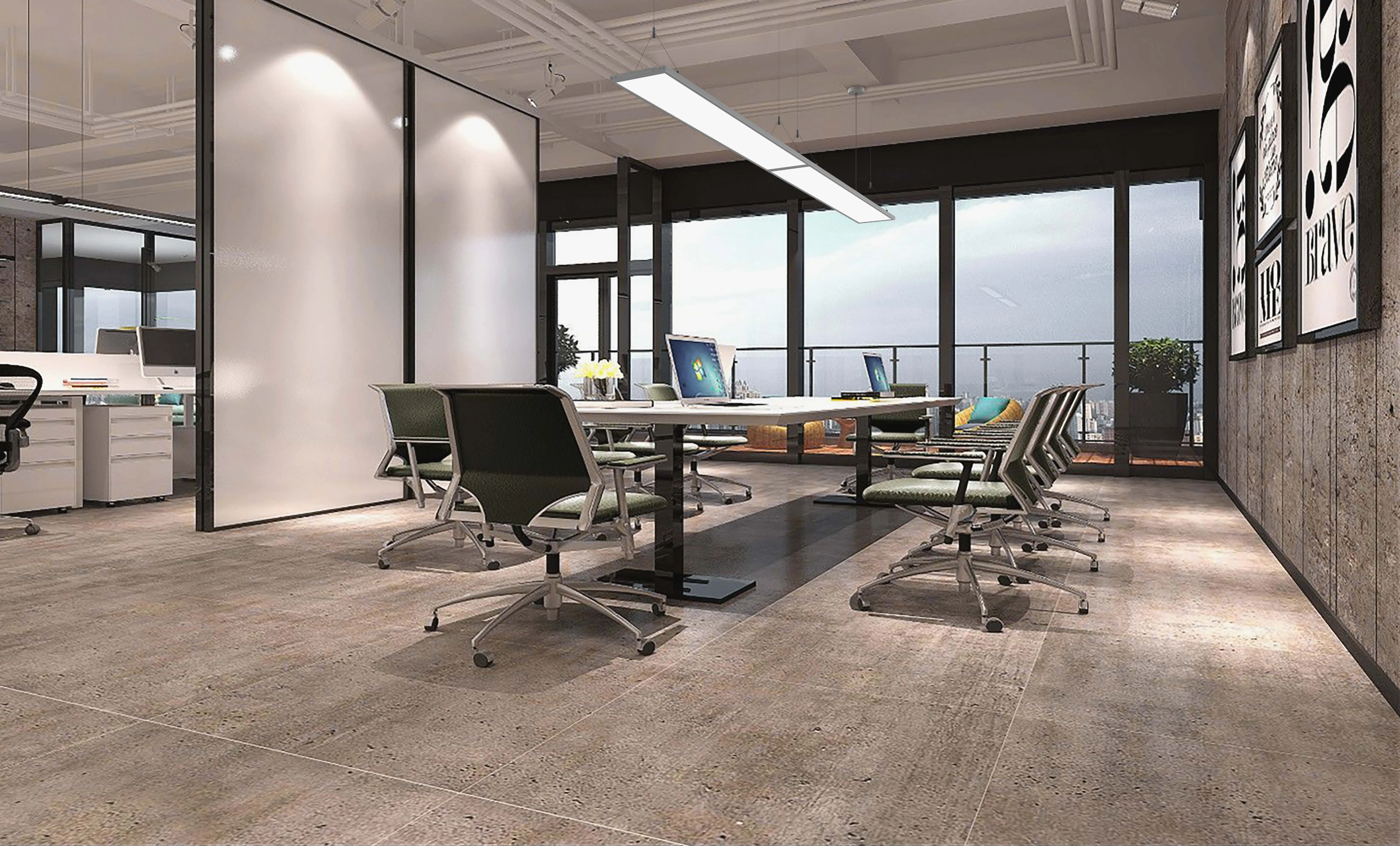 36w Square Panel Office Led Light With Suspension - Buy 36w Square ...