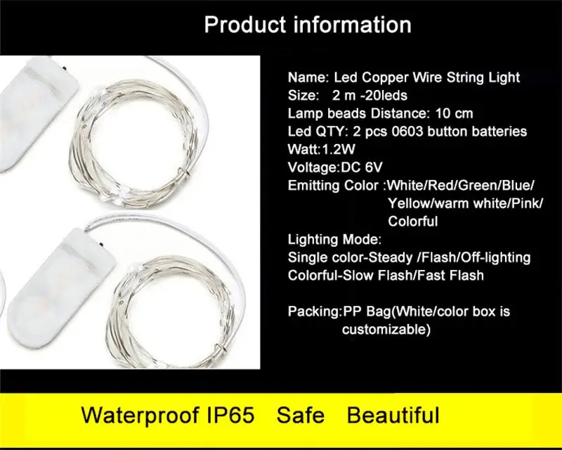 Mini Copper Wire LED Fairy String Lights - Perfect for Festivals