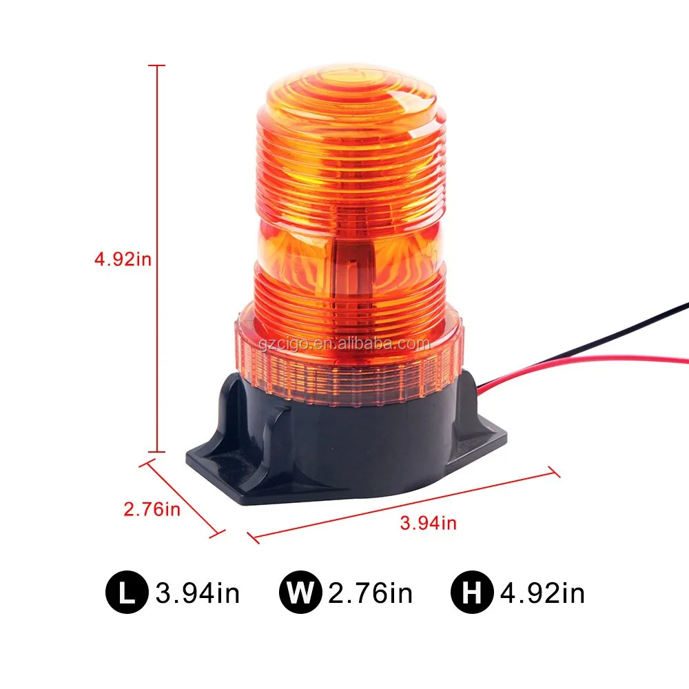 LED-018 Yellow Beacon LED 12-30W 6W Led Strobe Light Amber